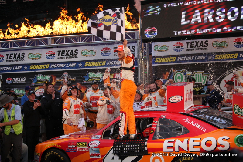 Larson Wins Texas XFINITY Race | DFWsportsonline